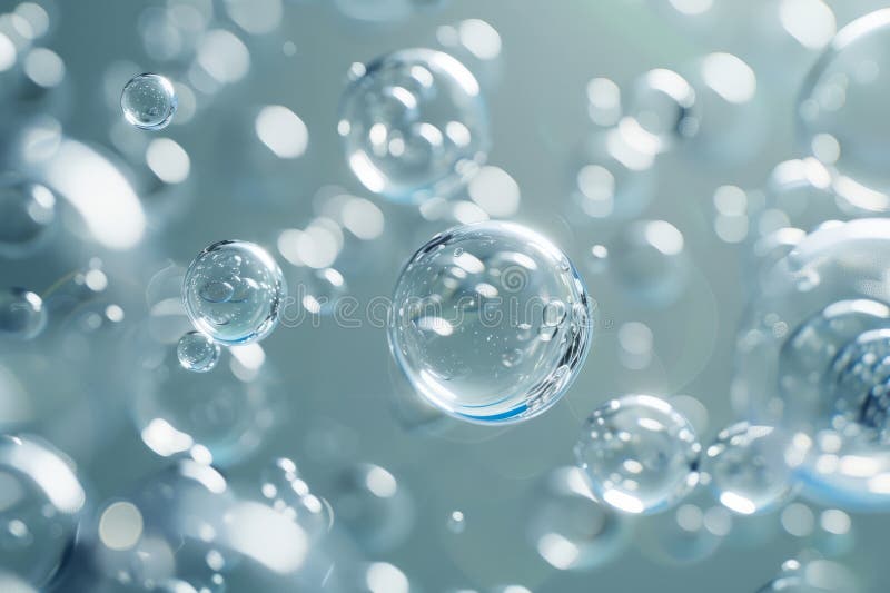 Transparent White Bubble Protein Molecules Surround Stock Photo - Image ...