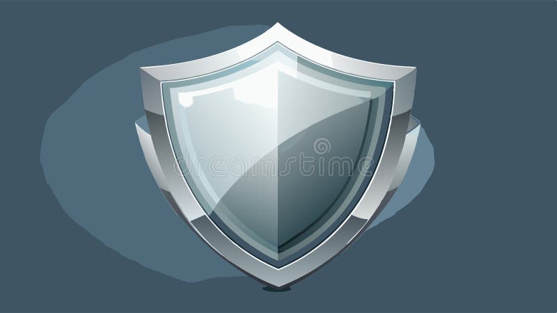 Transparent White Glass Shield with Silver Metal Border Front and Side ...