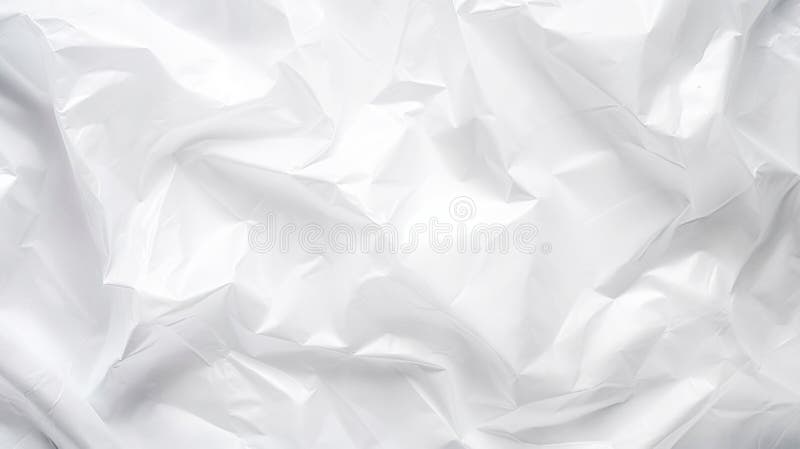 Transparent White Glossy Wrinkled Plastic Texture. Crumpled Thin ...