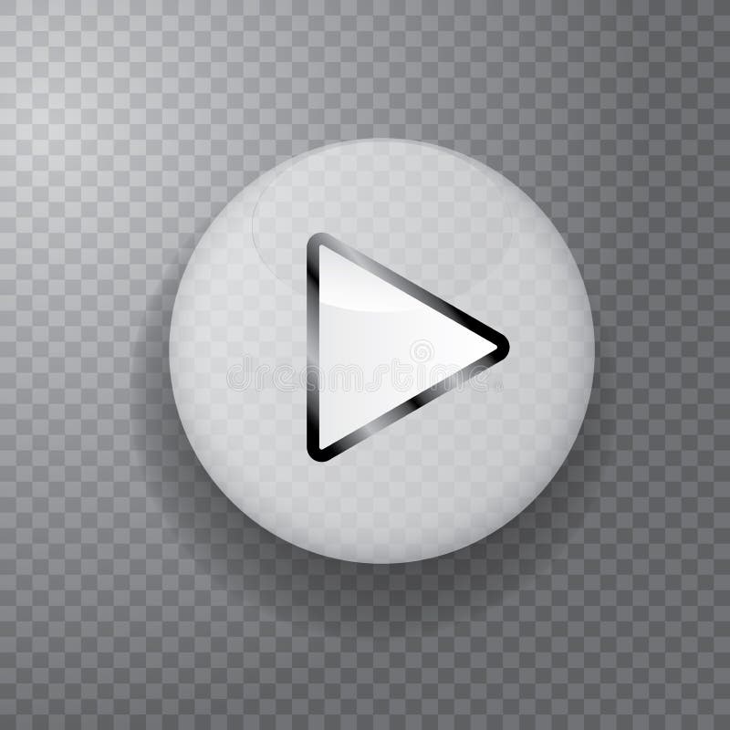 BW play button stock vector. Illustration of navigation - 124962854