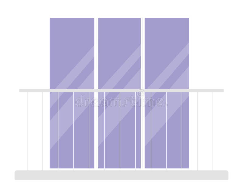 Transparent Window with Balcony Vector Design Stock Vector ...