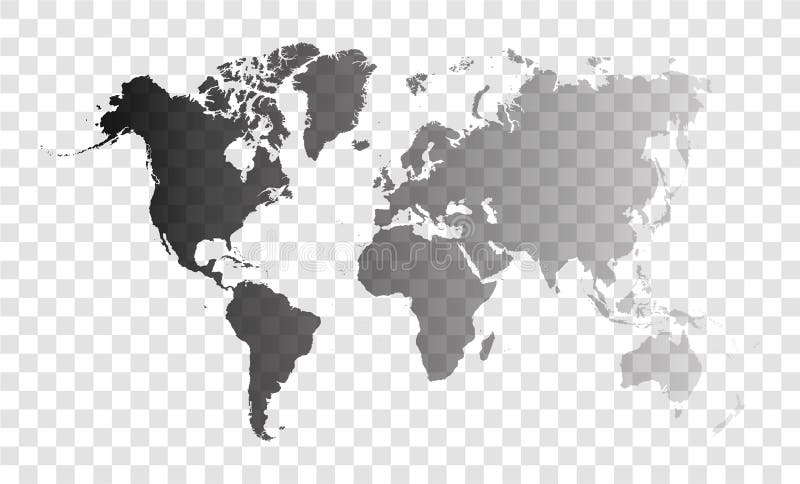 Vector World Map Transparent Background Stock Illustrations – 7,077 ...