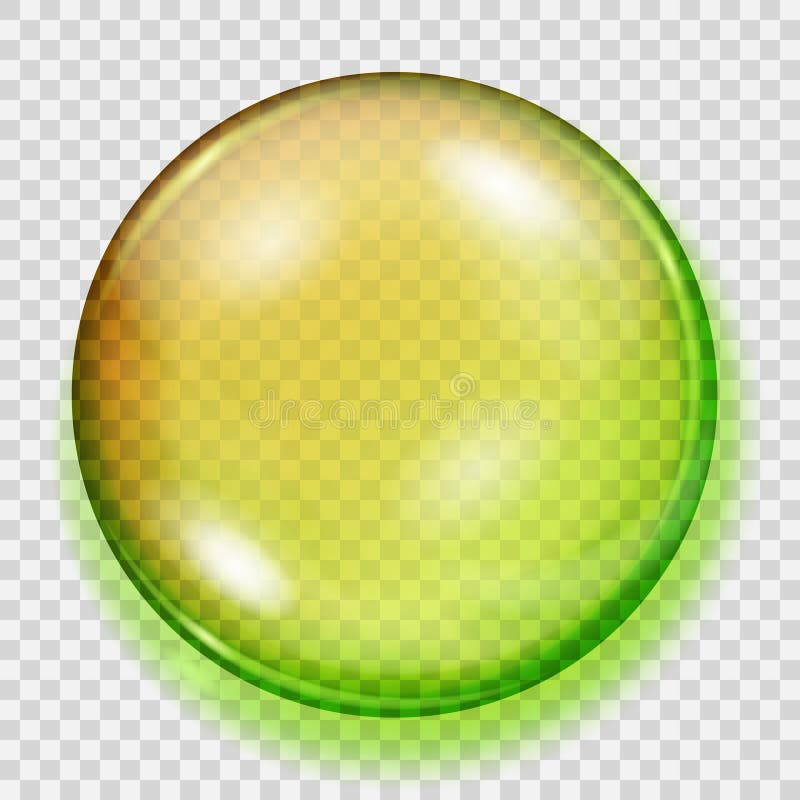 Transparent Yellow Sphere with Shadow Stock Vector - Illustration of ...
