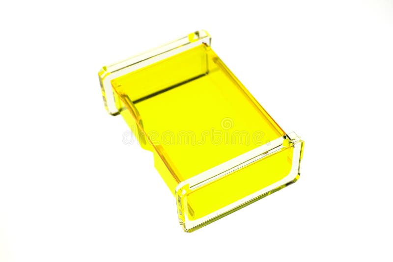 Transparent Yellow Plastic Box Stock Image - Image of light, design ...
