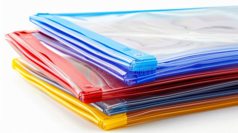 Transparent Zip Folders for Easy Identification Stock Illustration ...