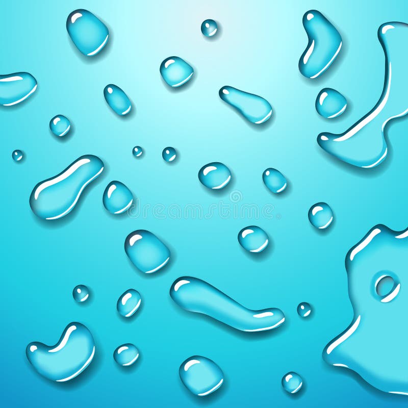 Transparente Wassertropfen stock abbildung. Illustration von meer - 3614519