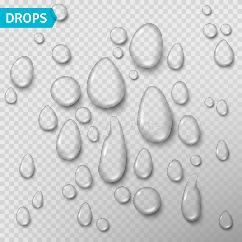 Transparente Wassertropfen Stock Illustrationen, Vektoren, & Kliparts ...