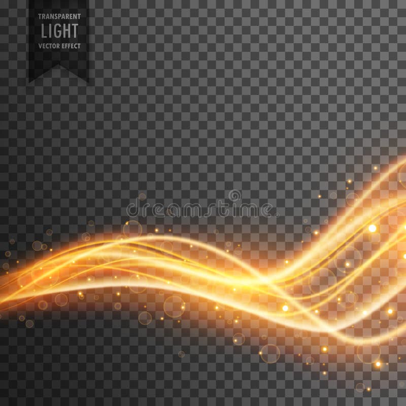 Transparenter Lichteffekt Mit Goldenem Funkeln Vektor Abbildung ...