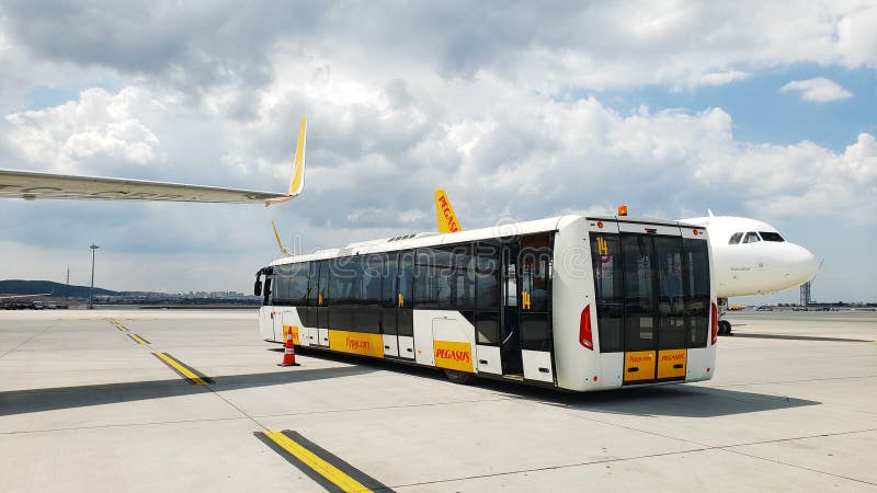 Transport Bus for Transporting Passengers from the Plane To the Airport ...