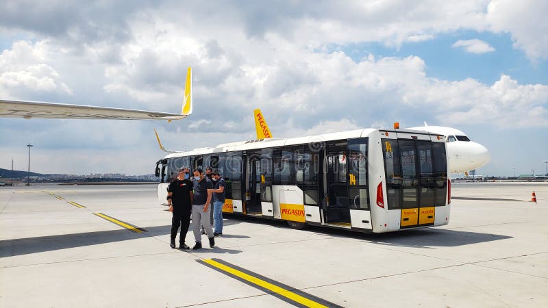 Transport Bus for Transporting Passengers from the Plane To the Airport ...