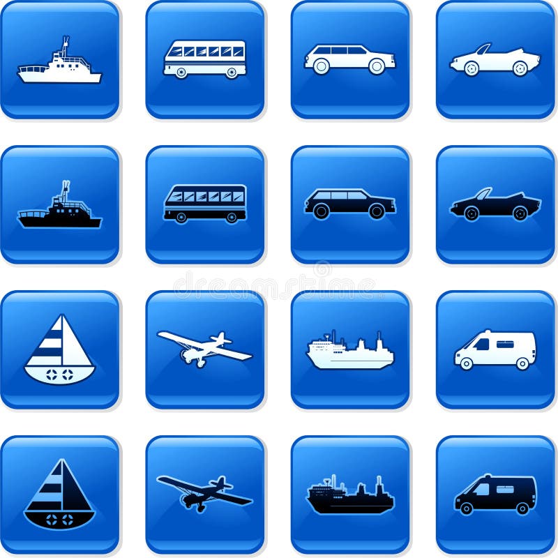 Transport icons stock vector. Illustration of design, transport - 199464