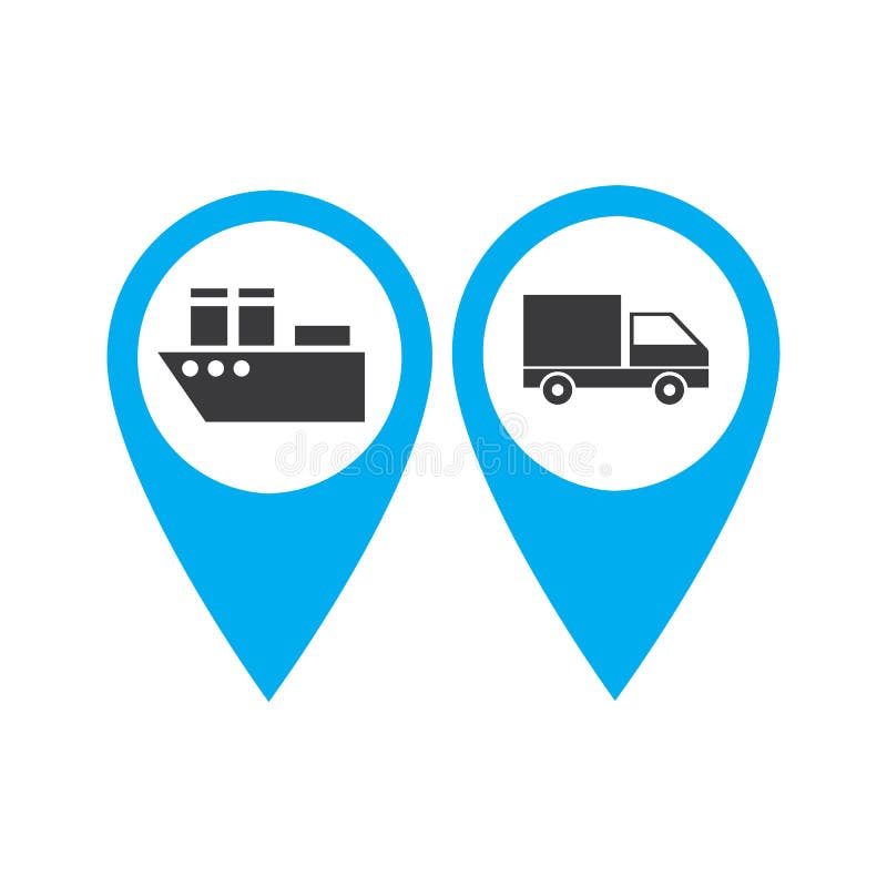 Transport Buttons Set with Map Vector Illustration Stock Vector ...