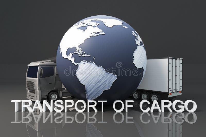 Transport of cargo concept stock illustration. Illustration of import ...
