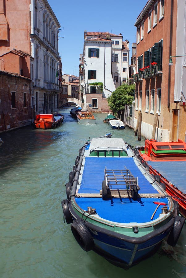 Daily transport on channel stock image. Image of narrow - 14716385