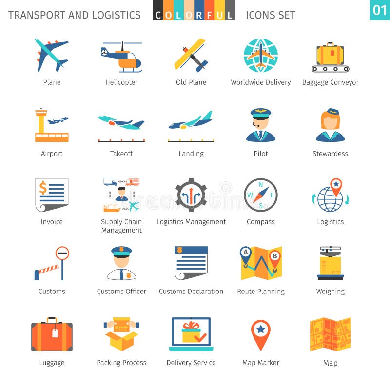 Transport Colorful Set 01 stock illustration. Illustration of route ... Transport Colorful Set 01 stock illustration. Illustration of route ...