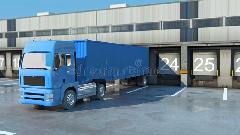 Transport De Cargaison - Camion Dans L'entrepôt Image stock - Image du ...