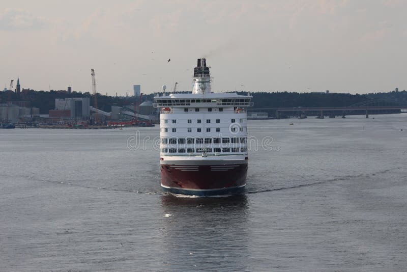 Transport. Ferry. Front View. Stock Photo - Image of construction, bird ...