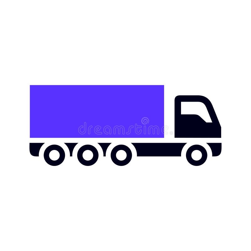 Transport Flat Icon, Square Shape Stock Vector - Illustration of ...