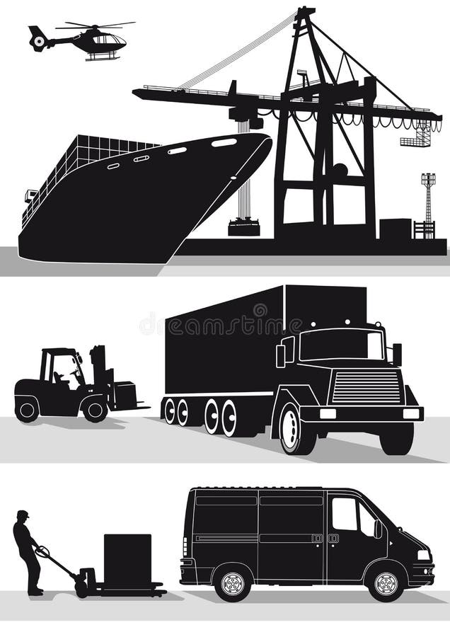 Freight symbols stock illustration. Illustration of package - 24207488