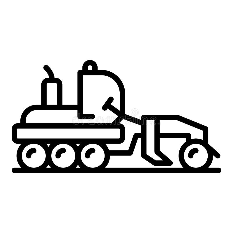 Grader Outline Style Stock Illustrations – 268 Grader Outline Style ...