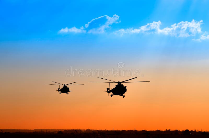 Transport helicopters stock photo. Image of machinery - 66450906
