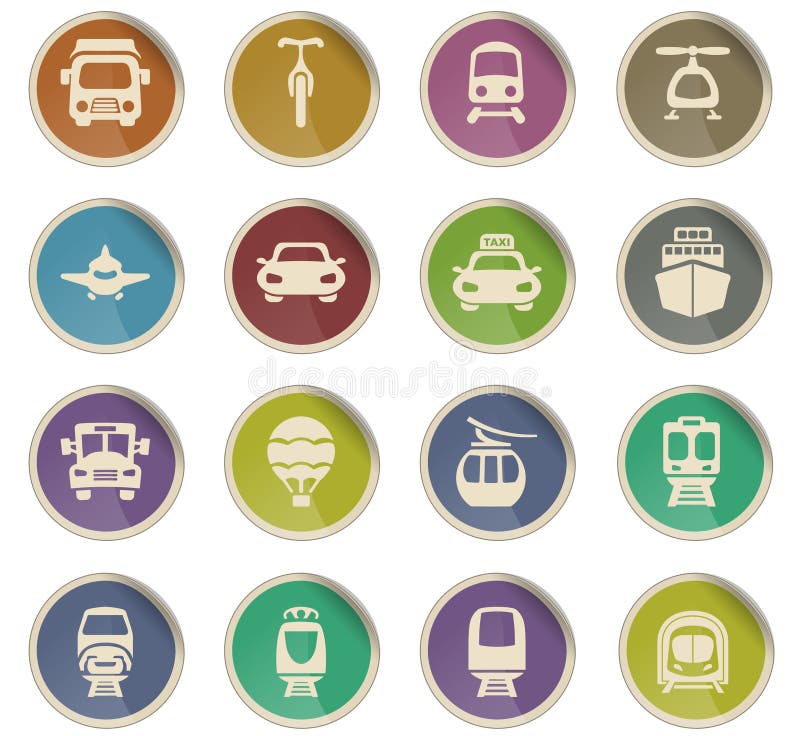Transport icon set stock vector. Illustration of trailer - 123488437