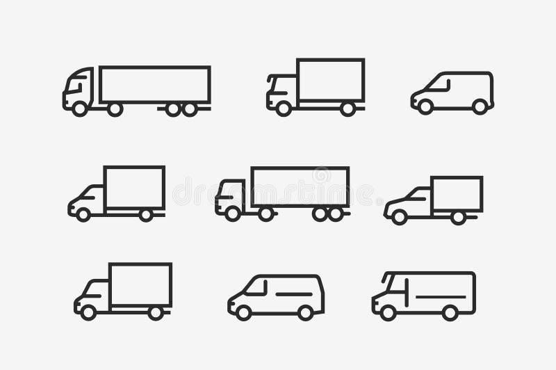 Shipping, Transportation Logo or Label. Cargo Transport, Delivery Set ...