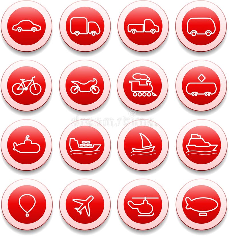Transport icons stock vector. Illustration of cycle, element - 11121047