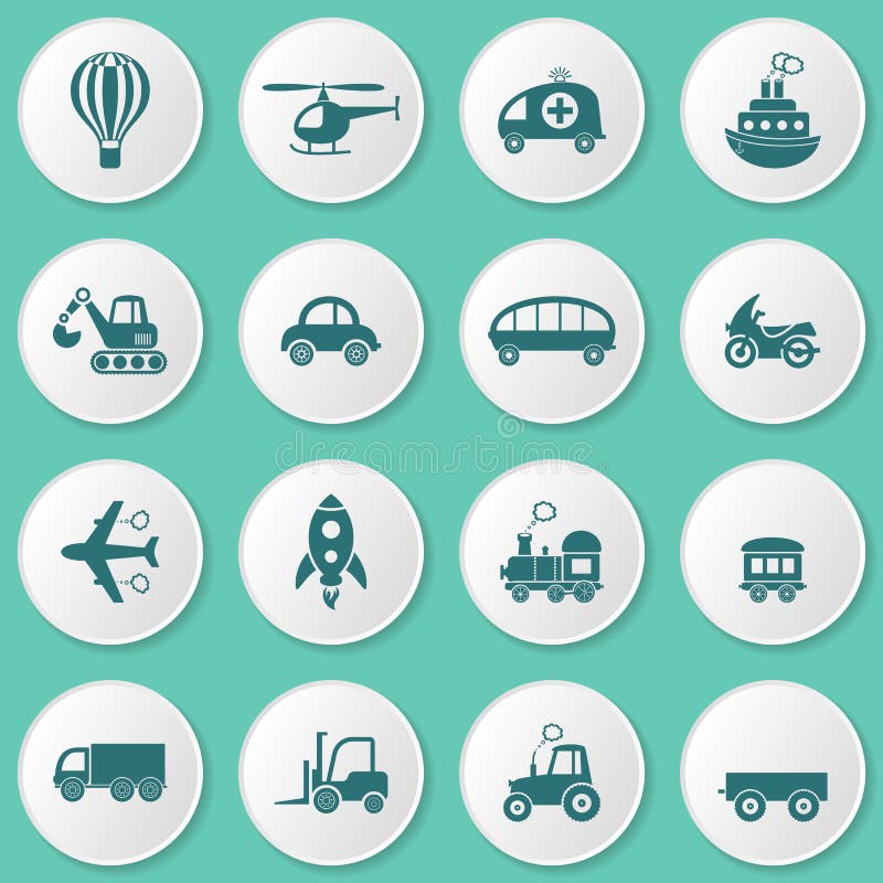 Transport icons stock vector. Illustration of helicopter - 28428956