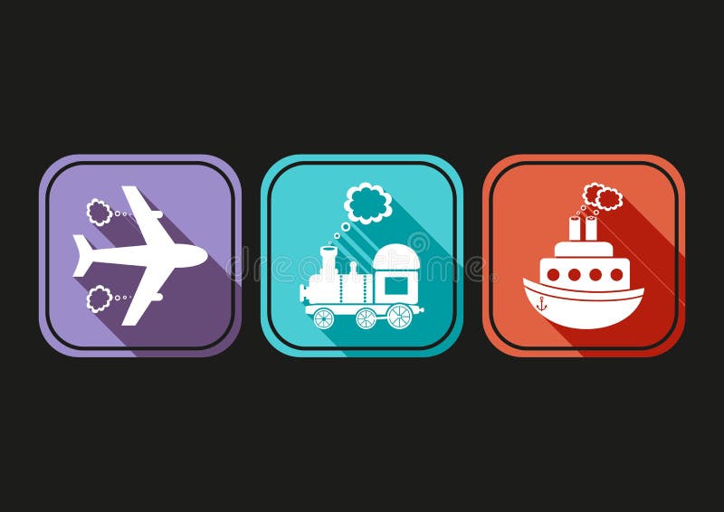 Transport icons stock vector. Illustration of helicopter - 28428956