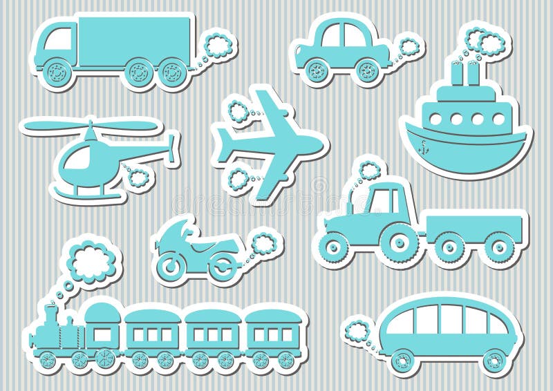 Transport App Icons Set stock vector. Illustration of plane - 40500214