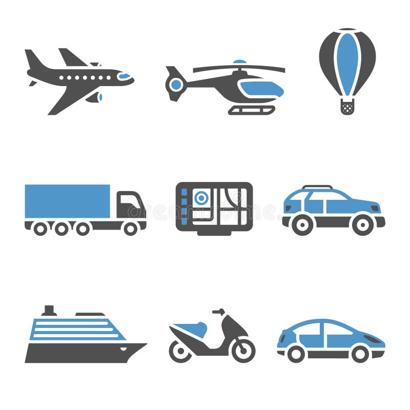 Mail & Transportation Icons Stock Vector - Illustration of arrow, bird ...