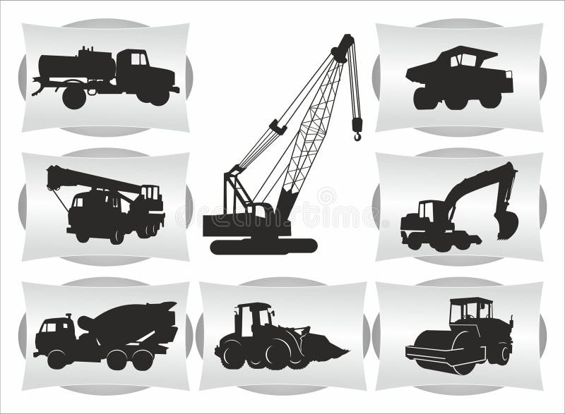 Transport icons stock vector. Illustration of machinery - 41376033