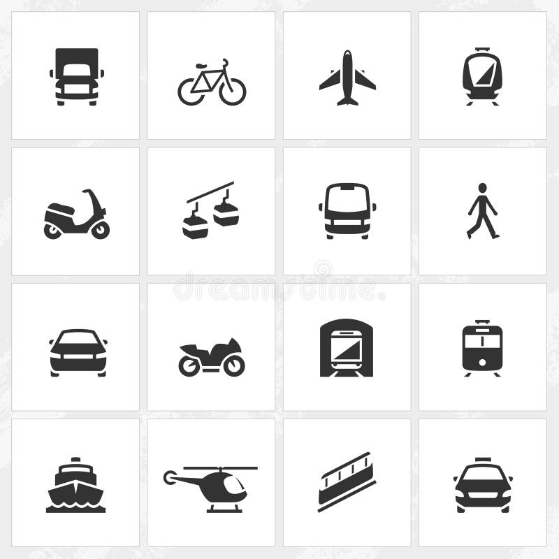 Transport Icons / Buttons 4 Stock Vector - Illustration of isolated ...