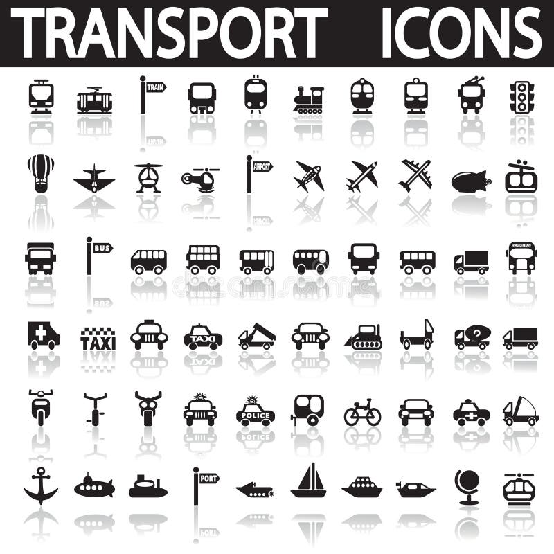 Transport icons stock vector. Illustration of sailing - 51874888