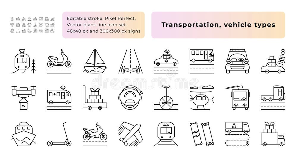 Transport Pictograms Stock Illustrations – 4,192 Transport Pictograms ...