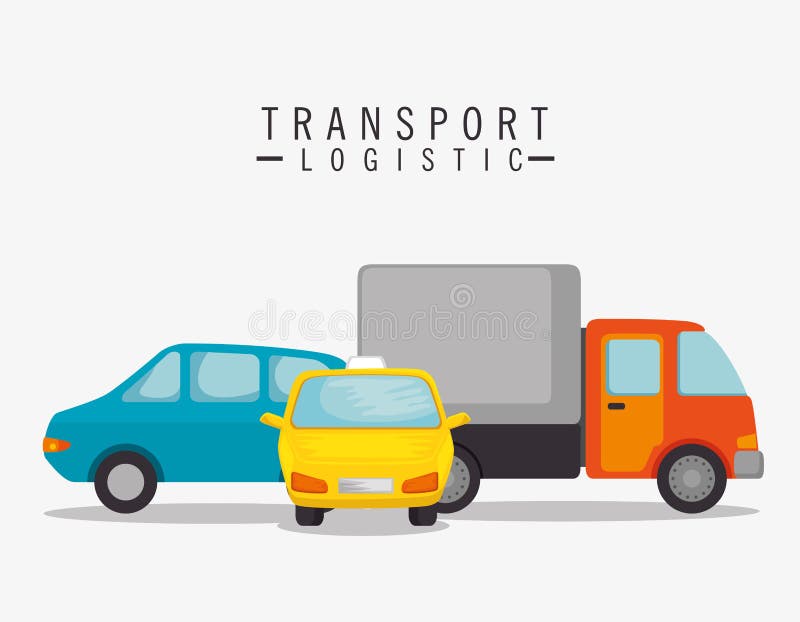 Transport Logistic Set Vehicles Stock Vector - Illustration of road ...