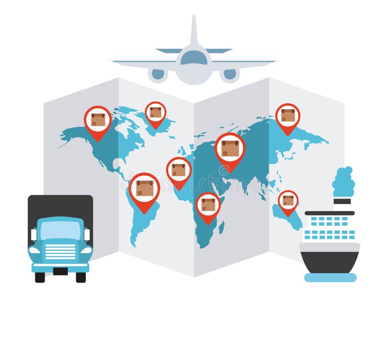 Vector Logistics Theme Background Stock Vector - Illustration of ...