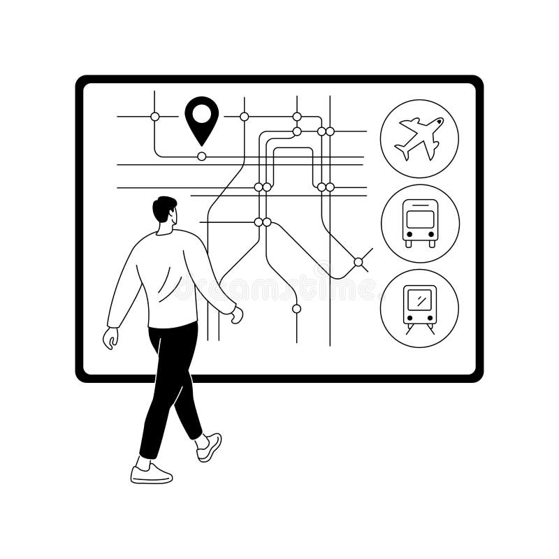 Transport Network Abstract Concept Vector Illustration. Stock Vector ...
