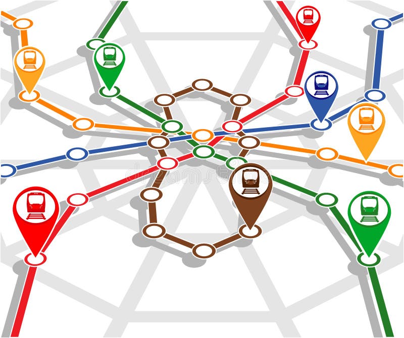 Transport Network Monitoring System Stock Vector - Illustration of ...