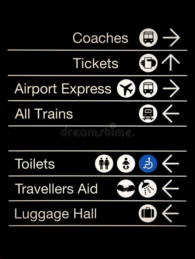 Transport Notice Signs Board Stock Photo - Image of show, black: 12664558