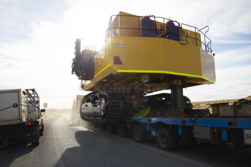 Oversize Loader Big Rig Powerful Semi Truck Tractor with Oversize Load ...