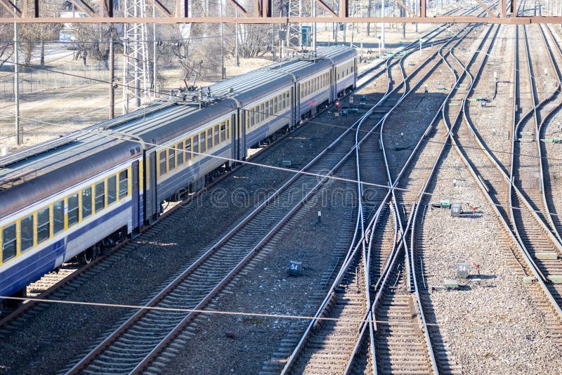 Transport Railway Tracks with a Train Car on it Stock Photo - Image of ...