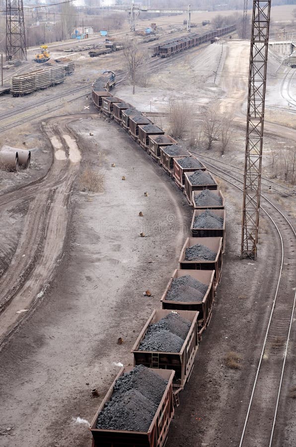 Transport of Raw Materials for the Production of Hot Iron Stock Photo ...