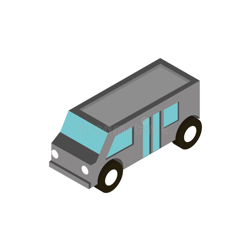 Transport Service Public or Private Vehicle Isometric Icon Stock Vector ...