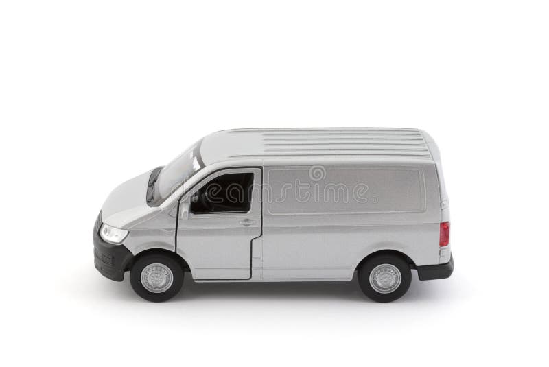 Transport Silver Van Car on White Background Stock Image - Image of ...
