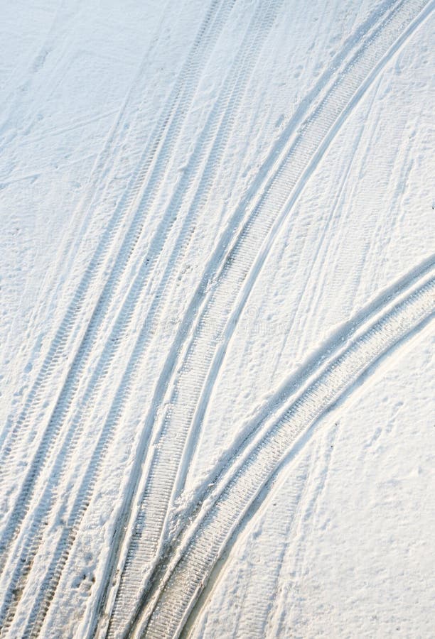 Transport traces on snow stock image. Image of frost - 49925549