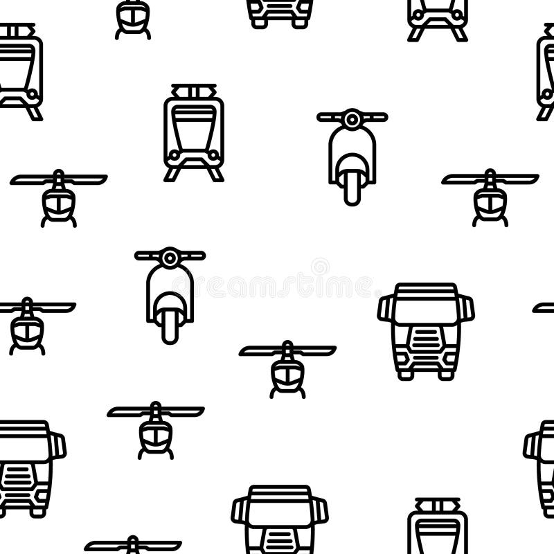 Transport Transportation Car Vector Seamless Pattern Stock Vector ...