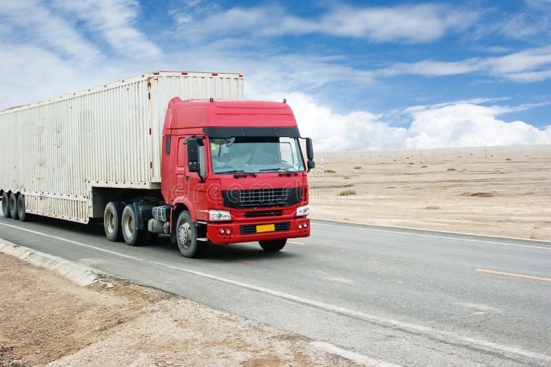 Transport truck stock photo. Image of cargo, distance - 16938760