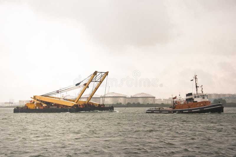 Transport with tug stock photo. Image of river, harbour - 7288412